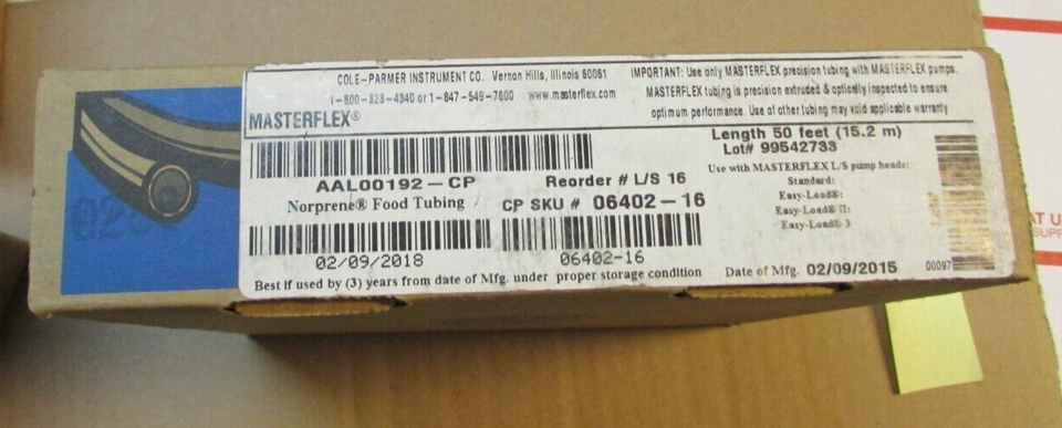 Masterflex 06402-16 0640216 Masterflex Precision Pump Tubing, Tygon A ...