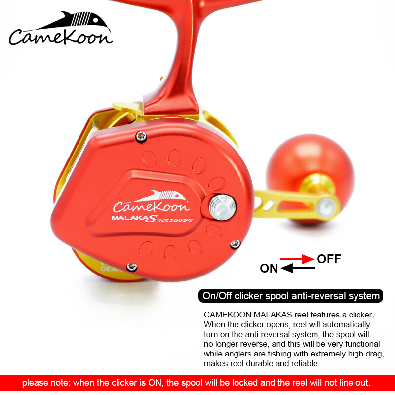 CAMEKOON Underhead Saltwater Lever Drag Jigging Reel Multiplier ...