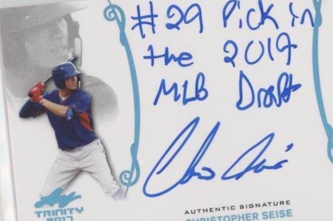2017 Leaf Trinity - Signatures Chris Seise #A-CS1 Platinum Holofoil ...