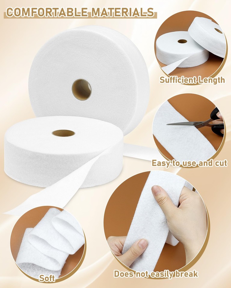 2 Roll Jelly Roll Batting Strip - 2 1/2 Inch Polyester Blend Batting ...