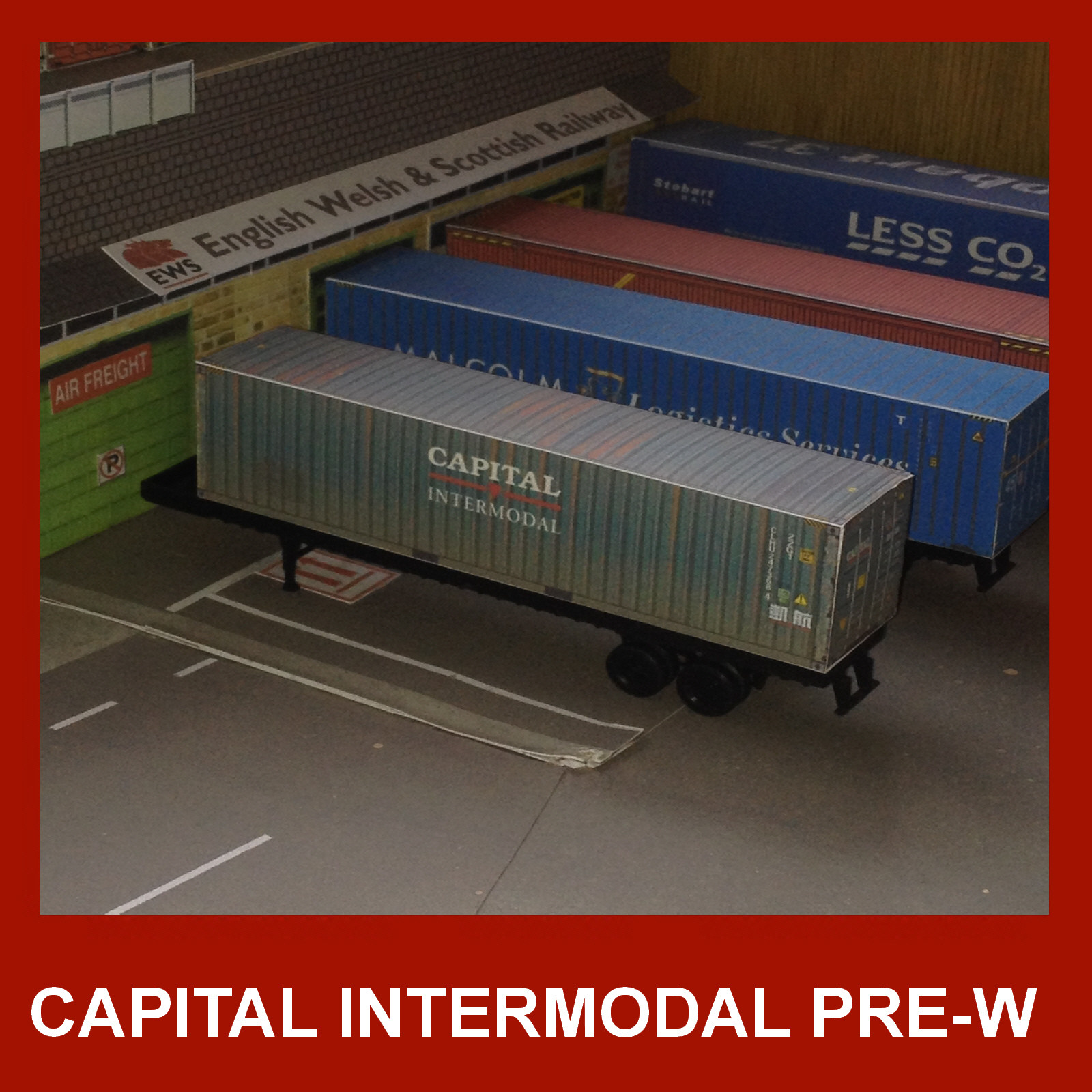 HO 1:87 Model Rail Card Kit Shipping Containers Pre-Weath Mixed ...