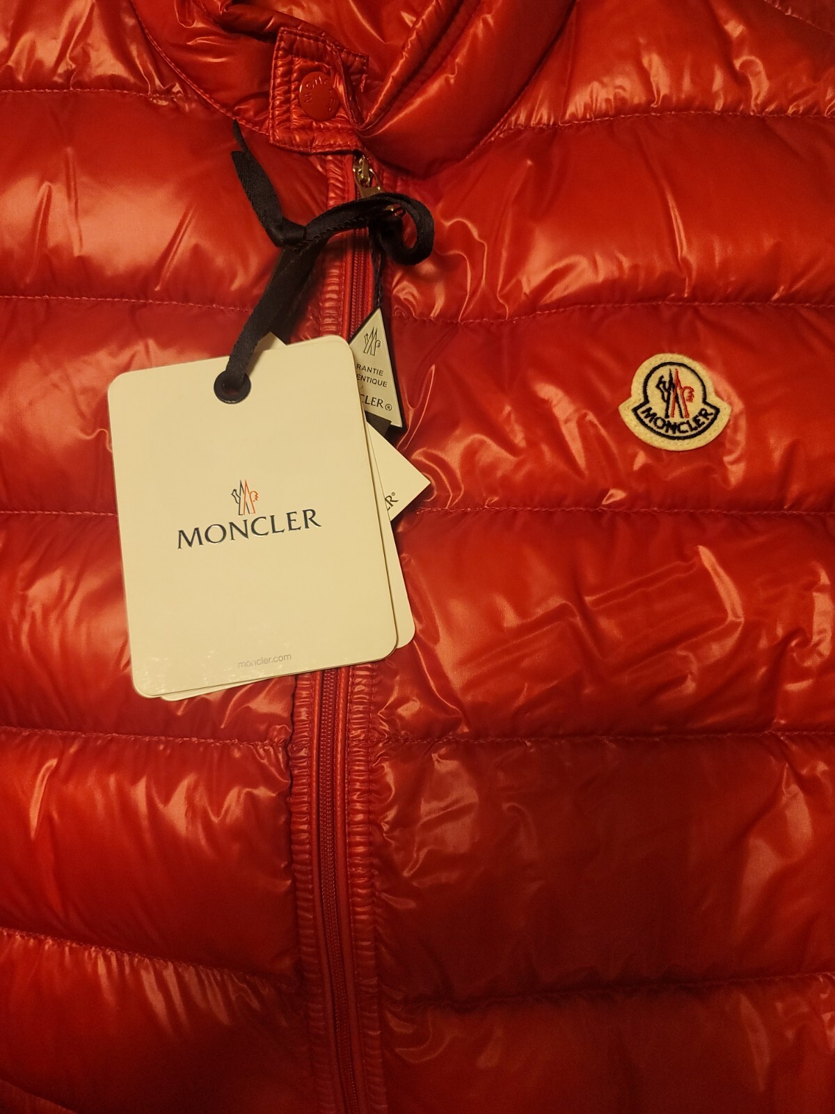 Moncler Red Puffer Vest Authentic Unisex Size 5 New | eBay