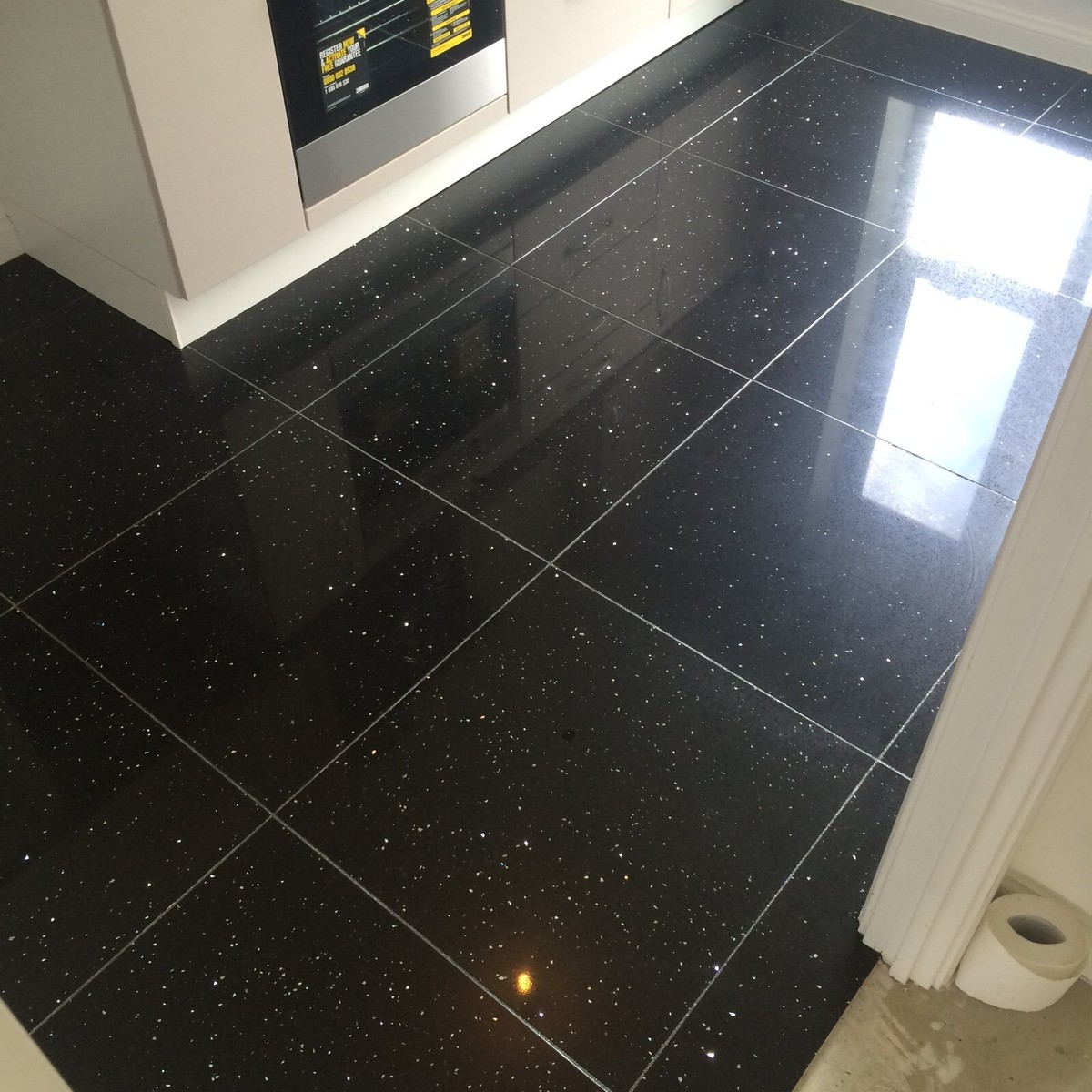 Black Sparkly Floor Tiles