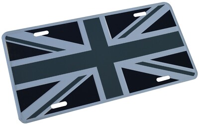 Union Jack Tag "Black Jack" - license plate in embossed aluminum 12"x 6 ...