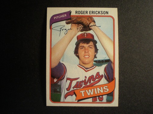 1980 Topps Baseball Twins Roger Erickson Card # 256 | eBay