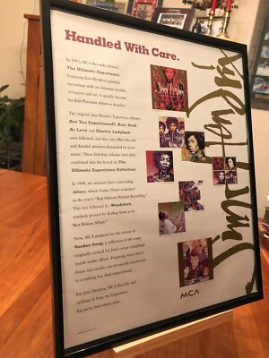 BIG 11X14 FRAMED JIMI HENDRIX "VOODOO SOUP" LP ALBUM CD PROMO AD | eBay