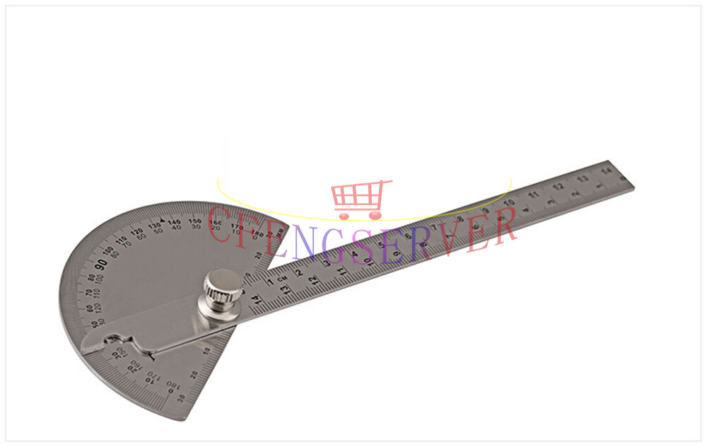 Stainless Steel Angle ruler Rotary Protractor Angle Rule Gauge 150mm ...