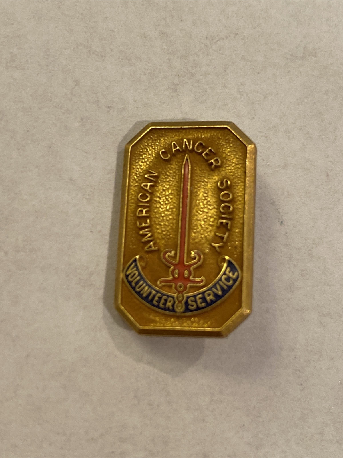 Vintage American Cancer Society ACS Volunteer Service Gold Tone Lapel ...
