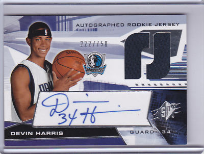 2004-05 SPX DEVIN HARRIS AUTO. ROOKIE RC MAVS 222/750 | eBay