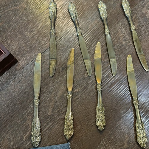 Vintage Baroque Godinger Flatware Set Full 65 Pc Box Gold Plated ...