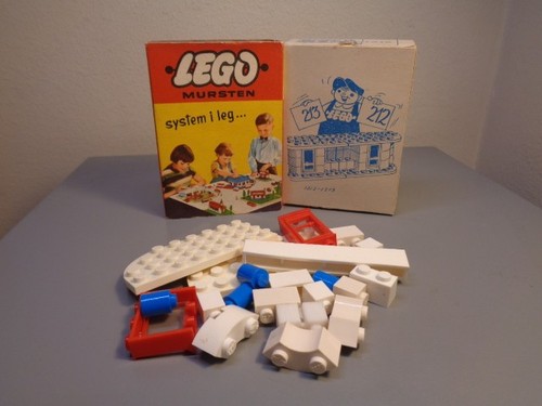 LEGO MURSTEN VINTAGE 1950'S SMALL HOUSE LEFT SET No 1212 ULTRA RARE ...