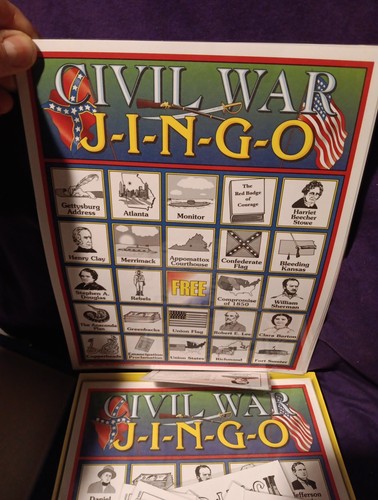 JINGO Game Civil War Bingo Style Game Tokens not Included by GGA ...
