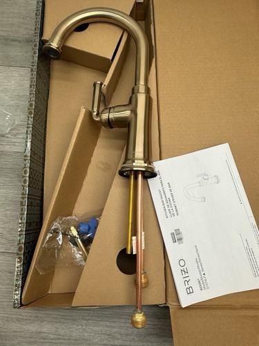 Brizo 61074LF-GL Rook 1.8 GPM Single Hole Bar Faucet - Luxe Gold ...