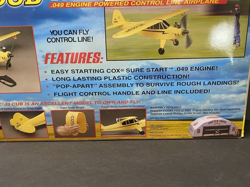 Cox J3 Cub Control Line Airplane .049 Engine Powered #9870 Like New! | eBay