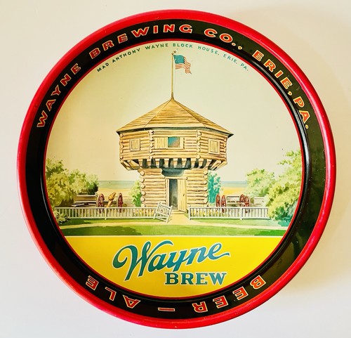 WAYNE BEER, 13" BEER TRAY, EARLY 1950s Circa, ERIE PA Brewery | eBay