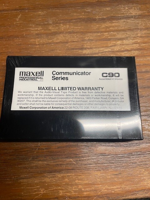 Vtg Maxell C90 Cassette Professional Communicator Series Factory Sealed ...