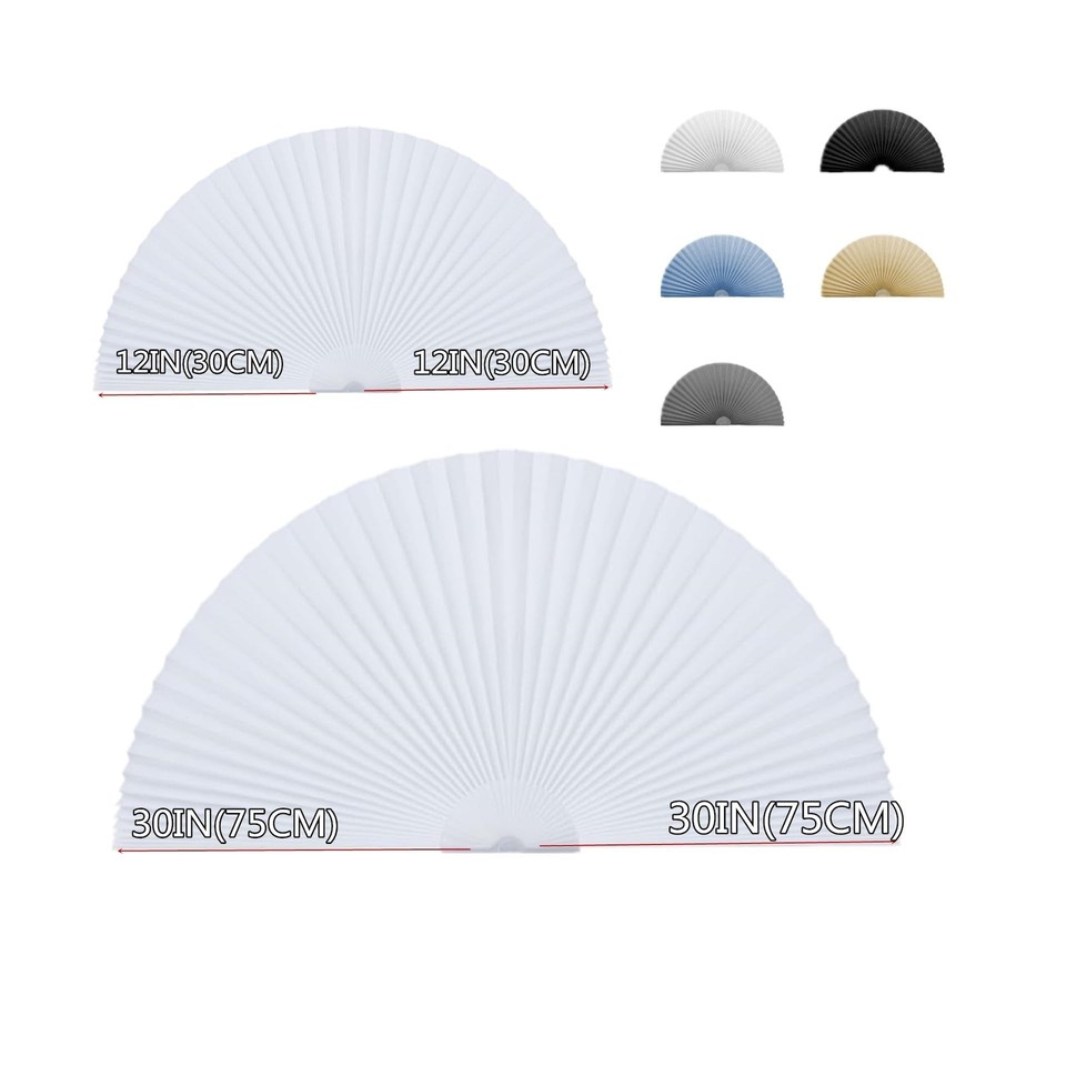 2PCS Half Moon Round Window Cover Half Circle Window Shades Cordless ...