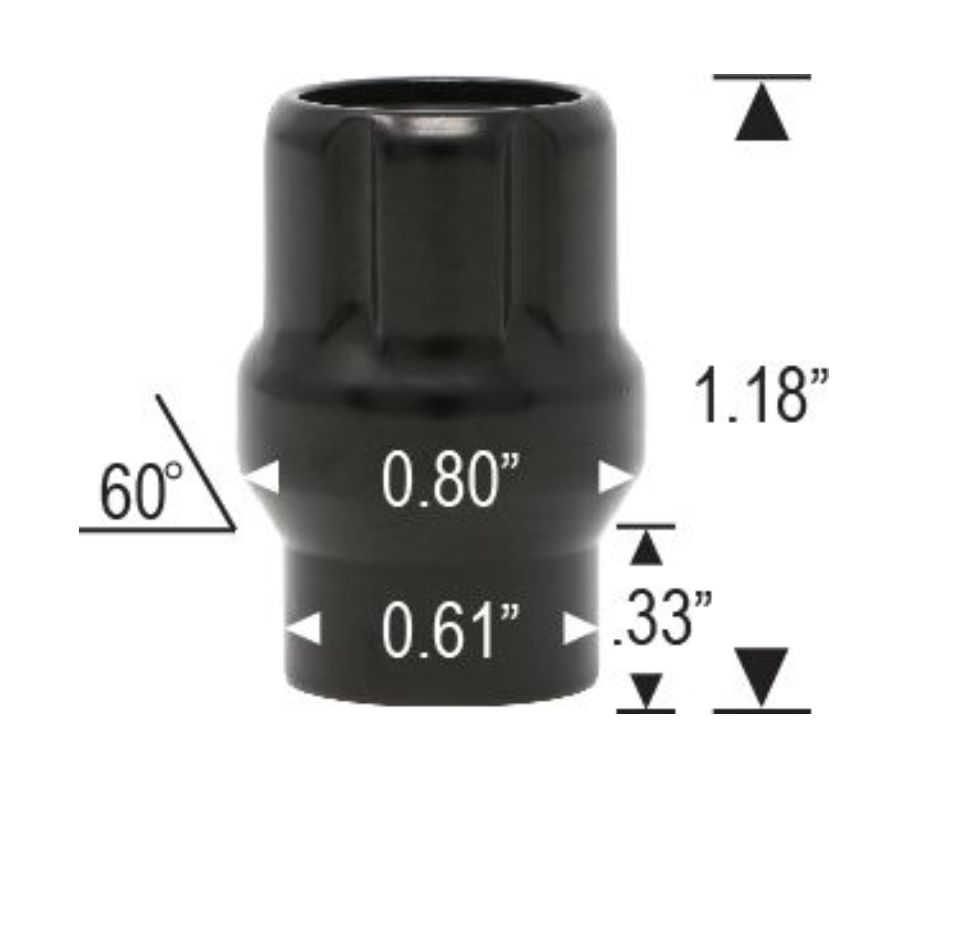 5x OPEN END ET EXTENDED THREAD 7/16-20 SPLINE BLACK CHEVY BUICK PONTIAC ...