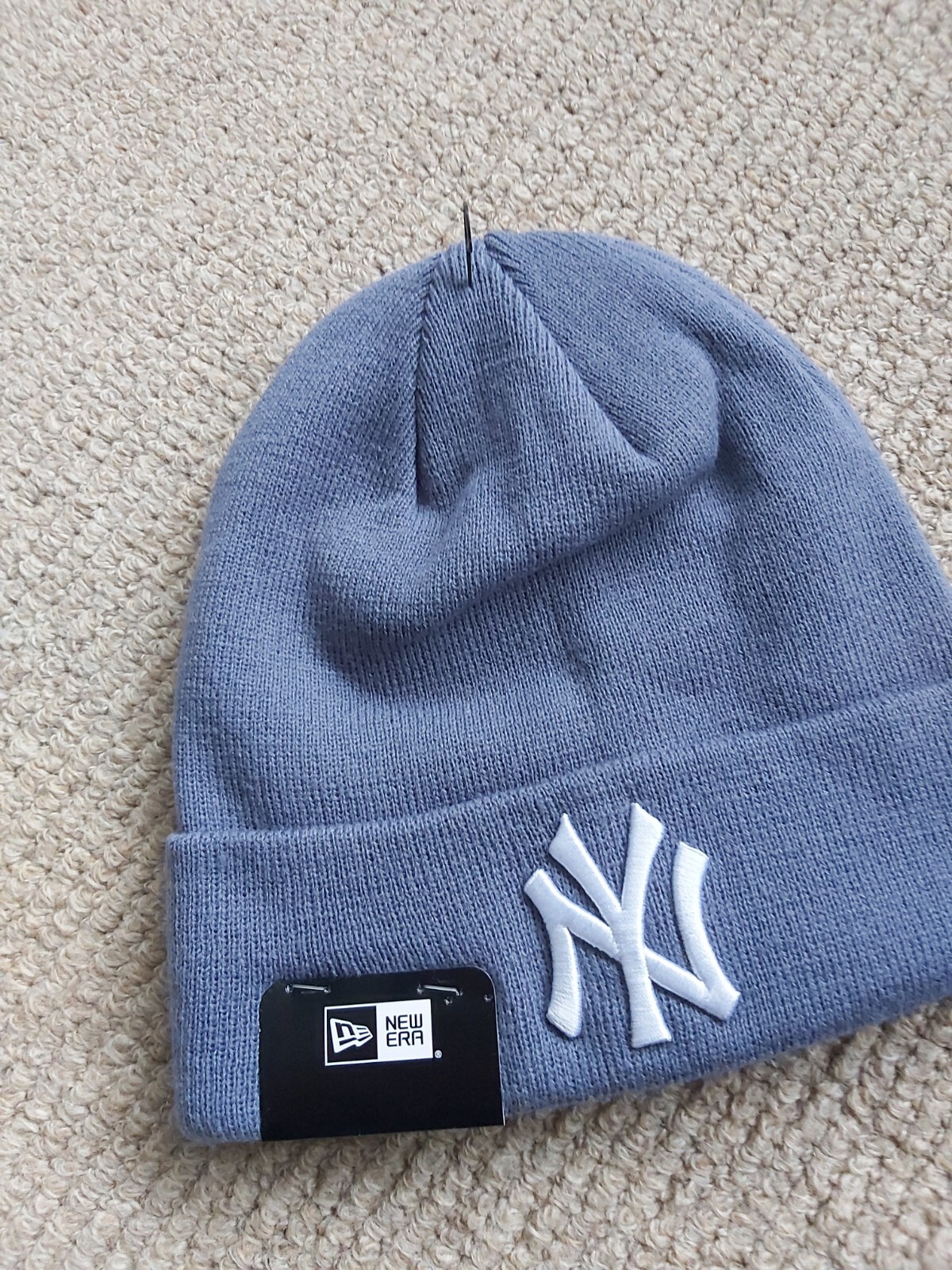 NEW YORK YANKEES Airforce Blue NEW ERA Baseball Cuff BEANIE HAT MLB ...