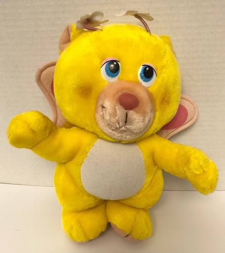 1984 Hasbro Softies Wuzzles BUTTERBEAR Plush Yellow Butterfly Bear ...