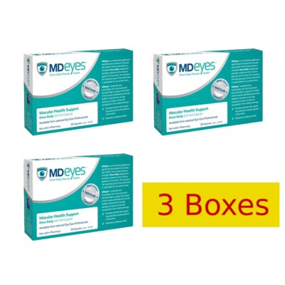 3 x Boxes MDeyes of Macula Defence for Eyes AREDS 2 formula 28 Capsules ...