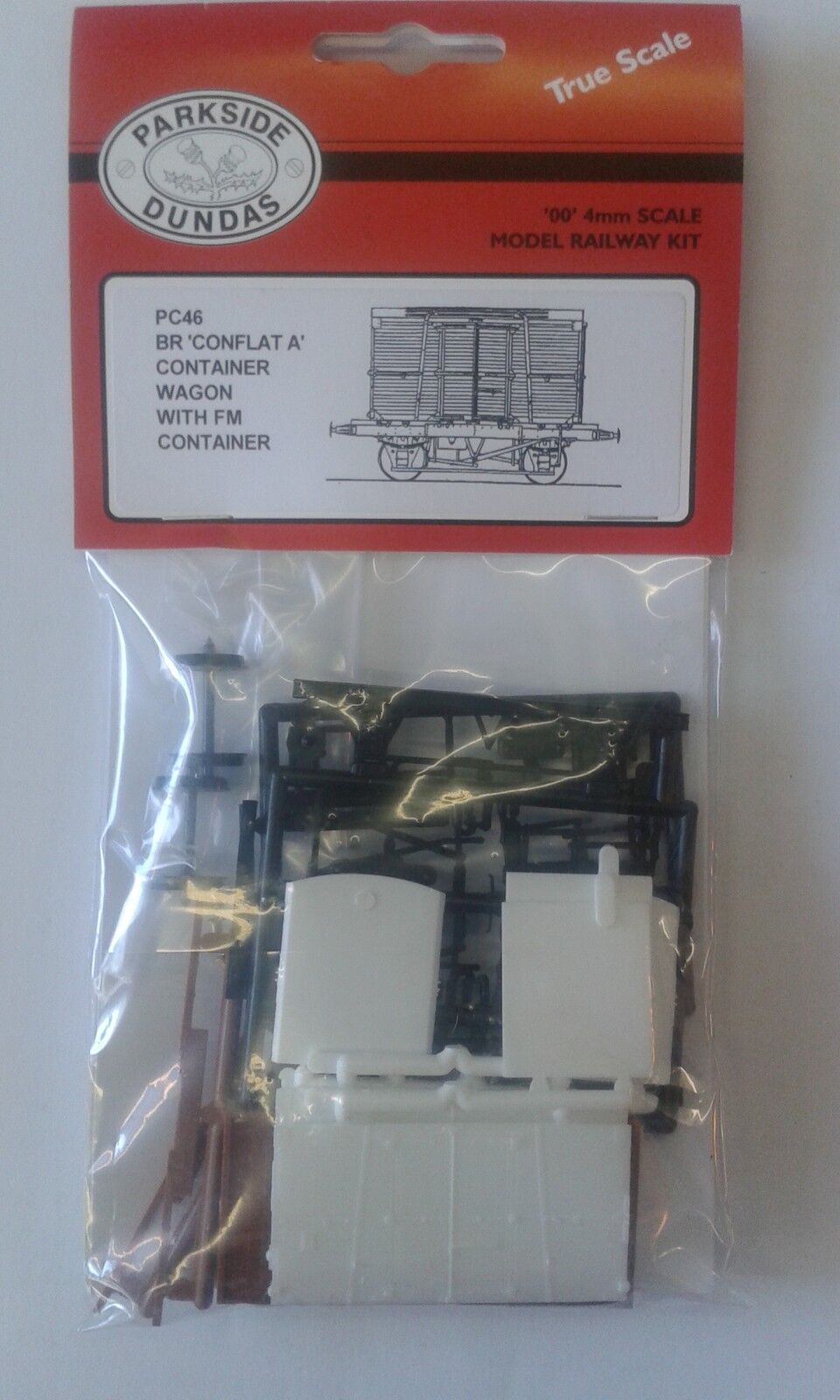 BR ‘Conflat A’ Container Wagon+FM container - OO Parkside PC46 | eBay