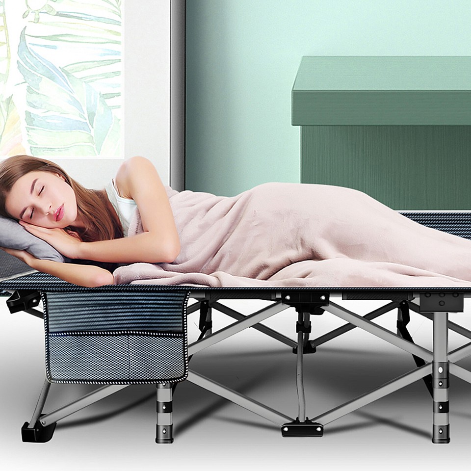 Adults Folding Sleeping Cot Guest Bed Heavy Duty Portable Cots Camping ...