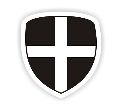 Cornish Shield Sticker 70m x 75mm Decal Stickers Car Van Bumper ...