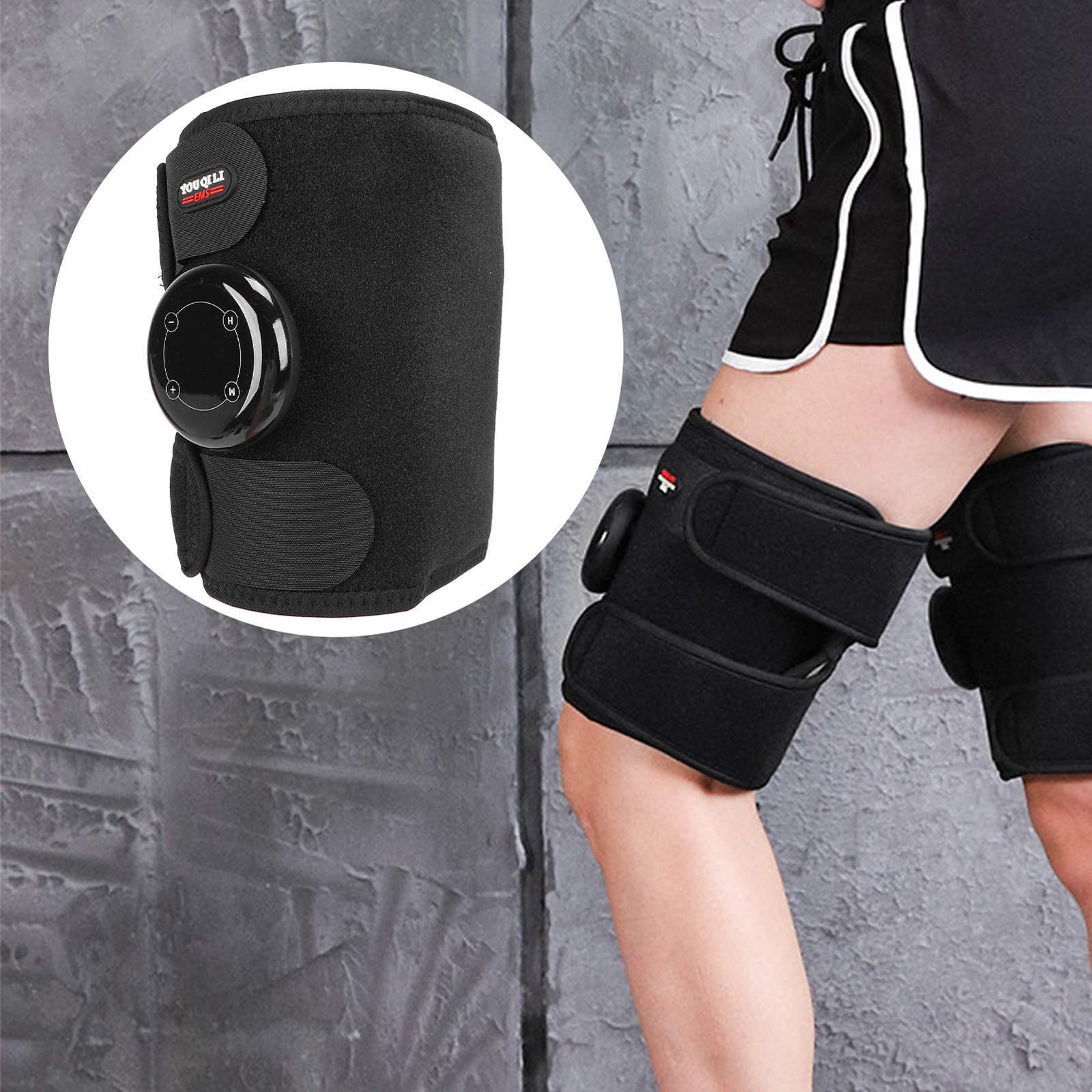 Portable 4 Pulse Modes EMS Leg Stimulator Calf/Thigh Fitness Trainer ...