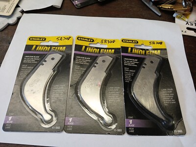 Vintage NOS Stanley USA Linoleum Blade 11-980 3 Blades | eBay
