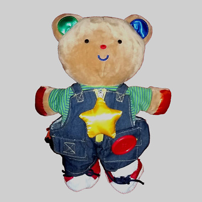 Melissa & Doug WEAR BEAR Teach Me to Dress 16in Plush Brown Bear ...