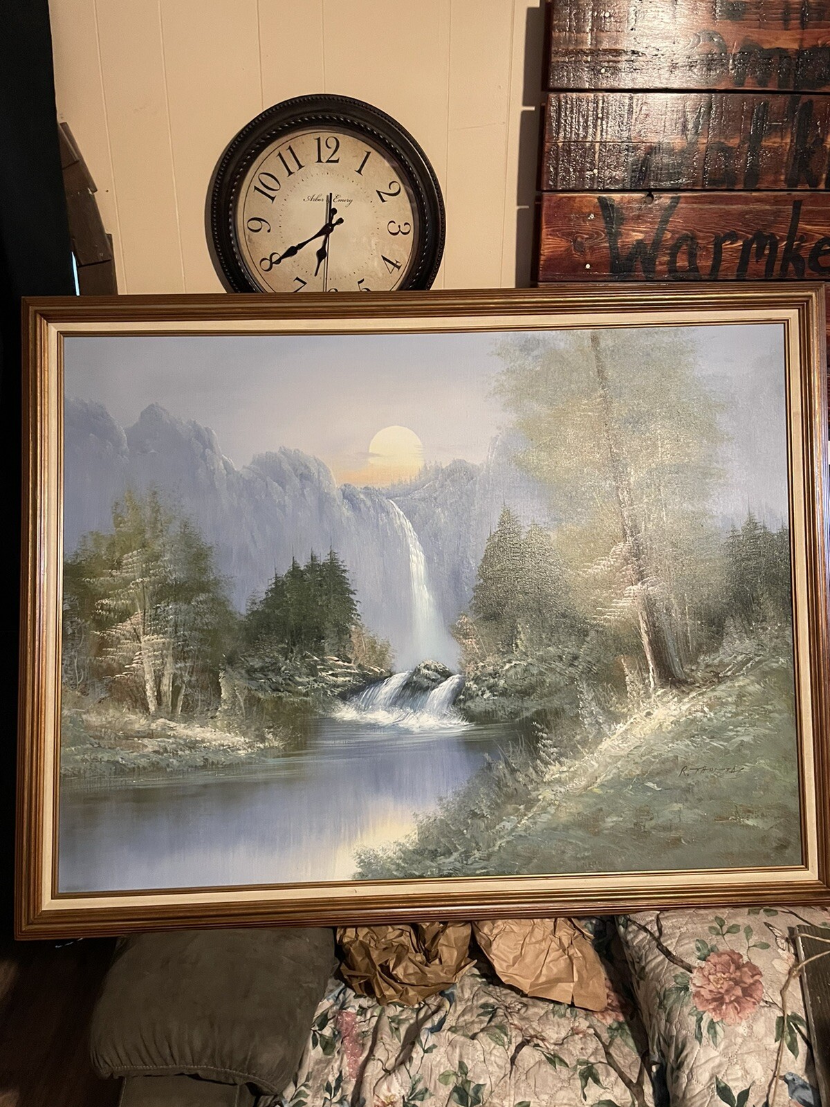 SIGNED R. Thomas Oil Painting Huge 53” Wide 41” Tall Read DESC | eBay