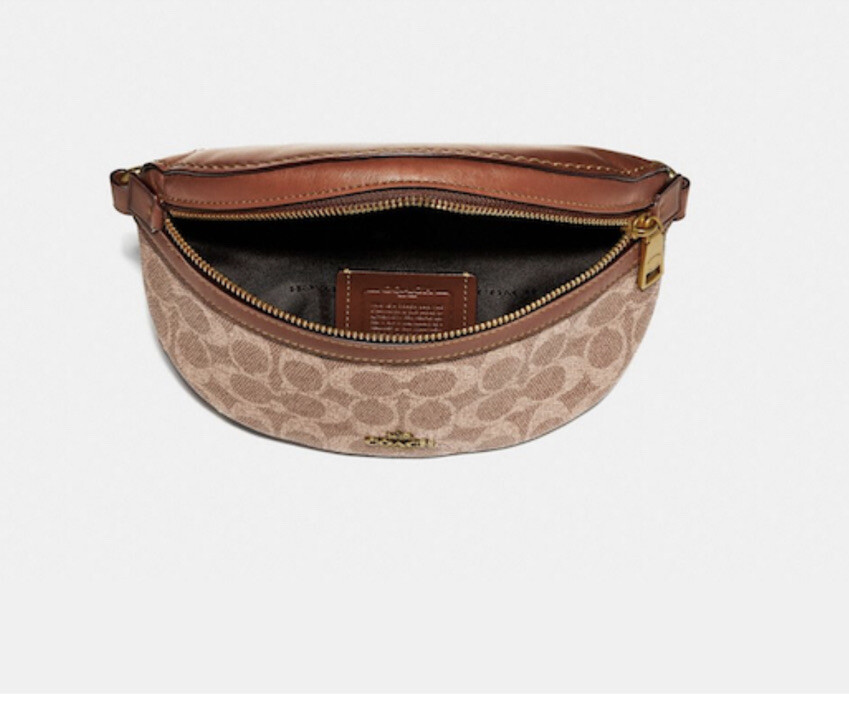 Coach Signature Fanny 39937 Tan Rust/Gold Belt Leather Pack Bag | eBay