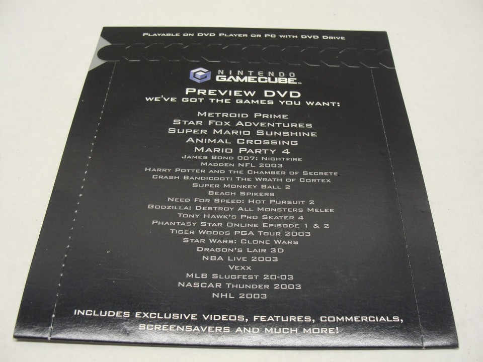 NEW SEALED 2003 NINTENDO GAMECUBE PREVIEW DVD METROID PRIME PROMO | eBay