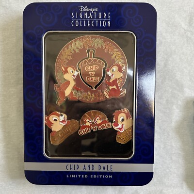 2006 DISNEY CHIP AND DALE SIGNATURE COLLECTION PIN SET LIMITED EDITION ...