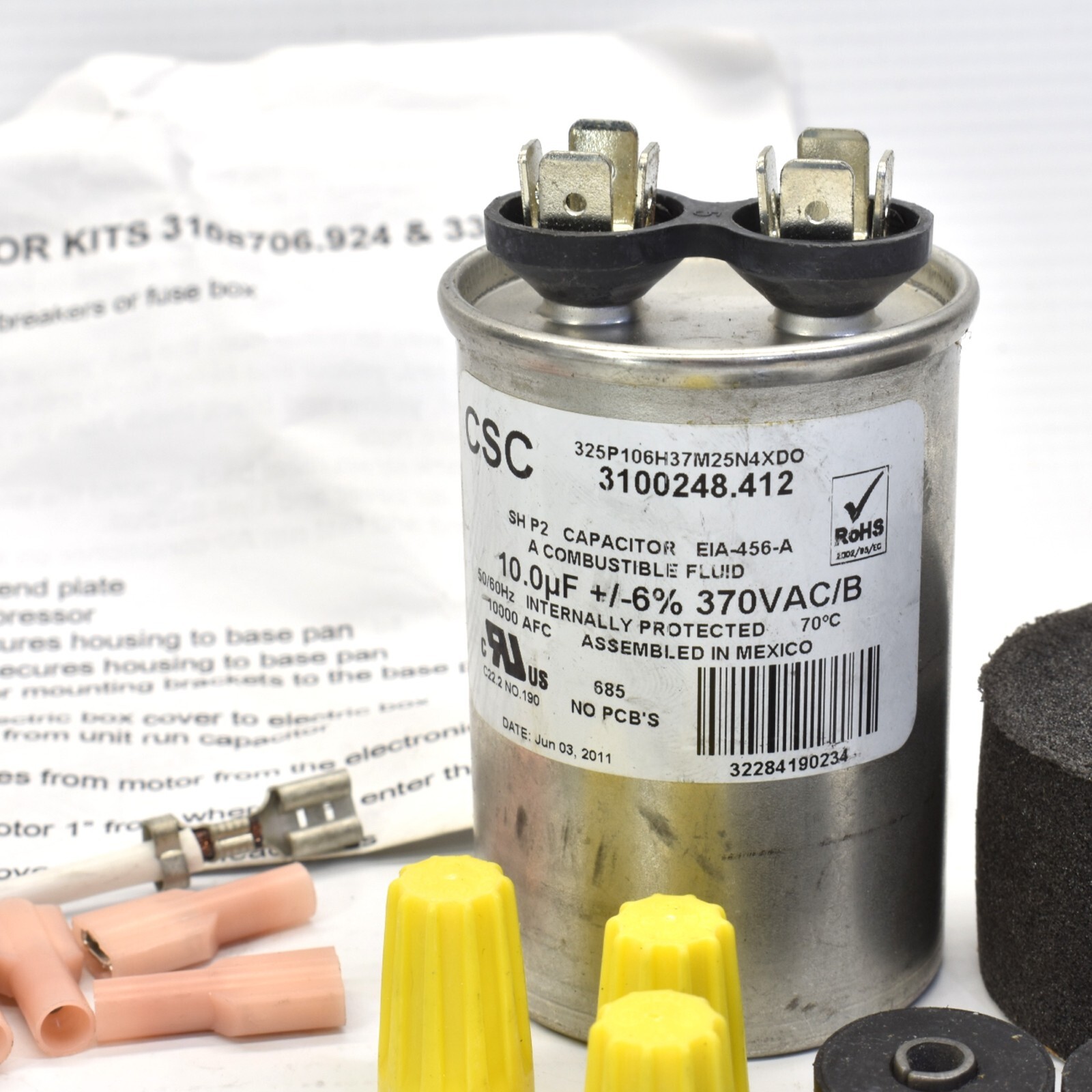 Dometic Duo-therm Run Capacitor 3100248.412 for Camper RV Air ...