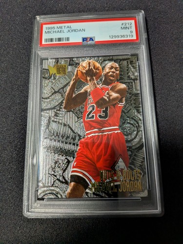 1995 Fleer Metal Michael Jordan Nuts & Bolts PSA MINT 9 Nice Card ...