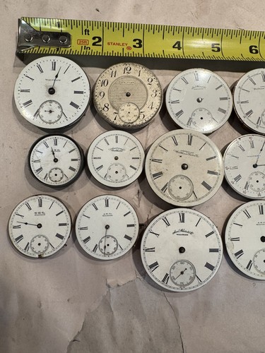 Huge Lot Of Antique Waltham Pocket Watch Movements, Dials, Parts | eBay