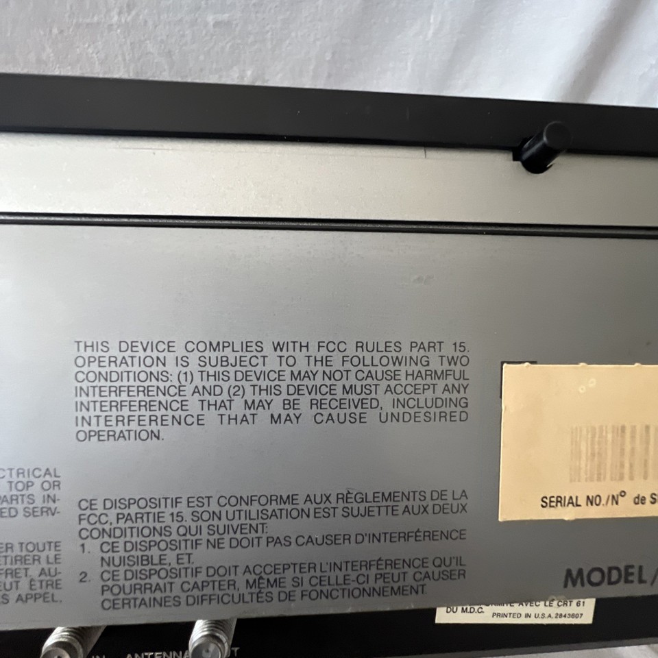 RCA SelectaVision CED Video Disc Player , Model SFT 100 W , Working, 5 ...