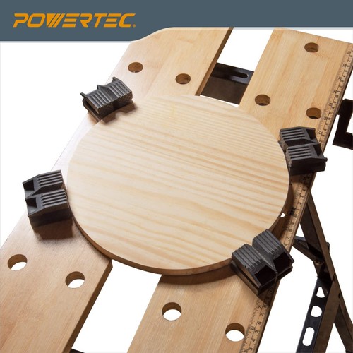Portable Small Workbench with Vise, Imprinted Ruler and Protractor ...