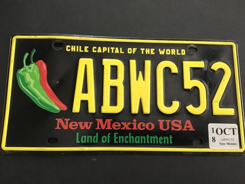 2018 New Mexico License Plate Tag Chile Capital | eBay