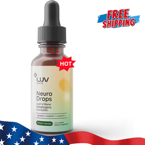 LUV Neuro Drops Energy: Lion's Mane & Turmeric Adaptogen Mushroom Drops ...
