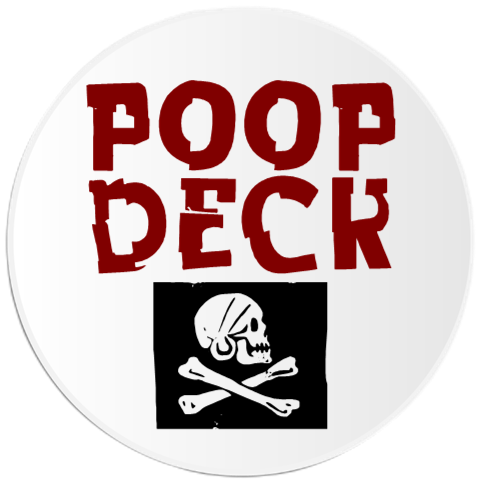 Poop Deck Pirate - 100 Pack Circle Stickers 3 Inch - Skull Crossbones ...