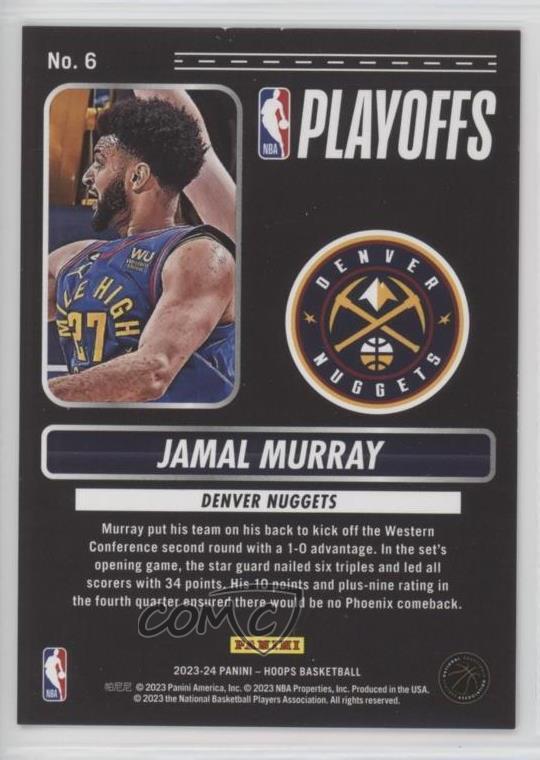 2023-24 Panini NBA Hoops - Road to the Finals Second Round #6 Jamal ...