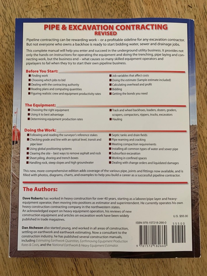 Pipe and Excavation Contracting Revised. Pre-highlighted | eBay