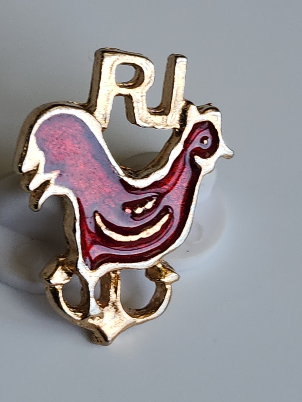 RI Red Rooster Rhode Island Red Souvenir Lapel Pin Gold Color Metal | eBay