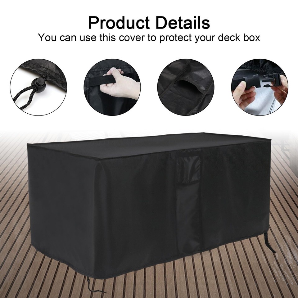 Outdoor Storage Box Cover for Keter Denali 200 Gallon Resin Large Deck ...