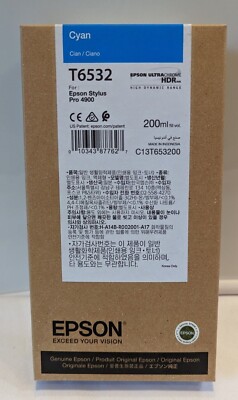 Epson T6532 Cyan Ink Cartridge for Stylus Pro 4900 | eBay