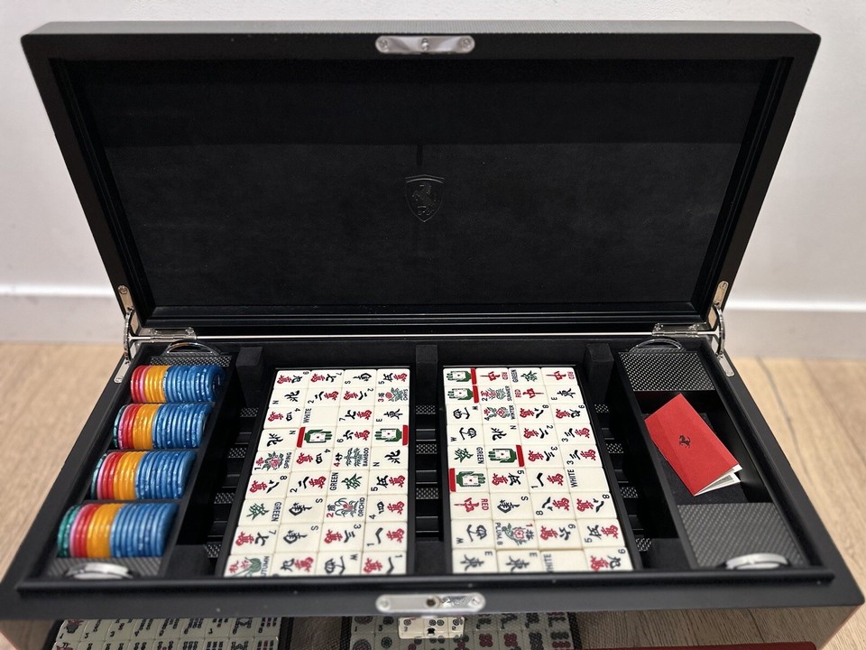 Brand New Ferrari Mahjong Set Some Pieces still in plastic. Ferrari ...