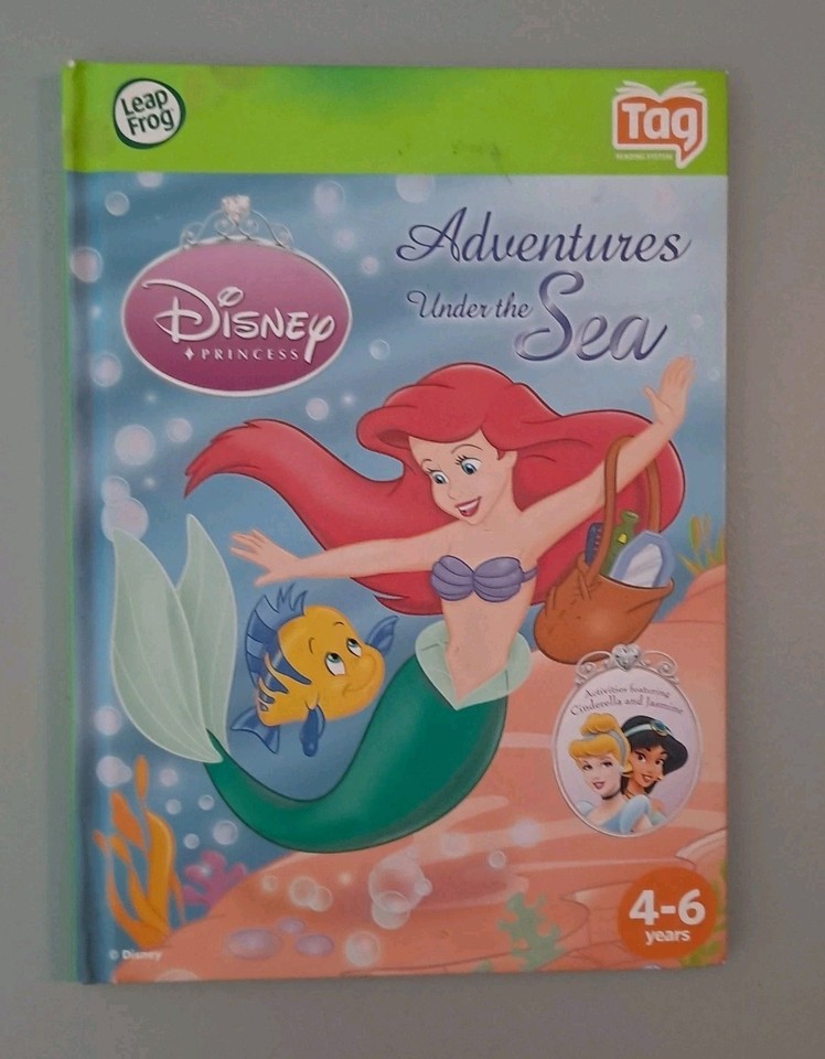 Lot 8 Leap Frog Tag Disney Pixar Books Beauty Ariel Tangled Nemo Tink ...